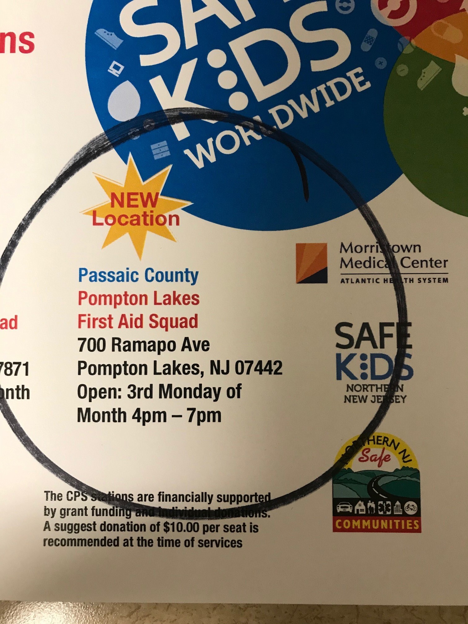 CPS Week Programs - Seat Check Monday 9/21/20 4-7pm Pompton Lakes ...